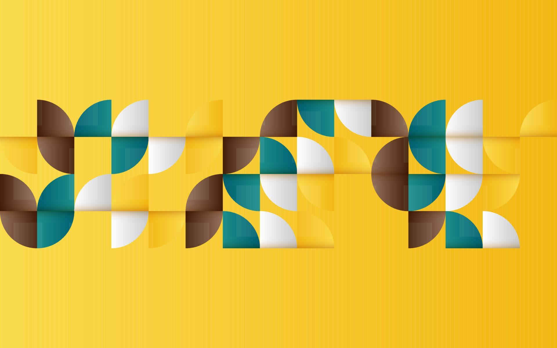 Mid-century geometric abstract pattern with simple shapes and beautiful ...