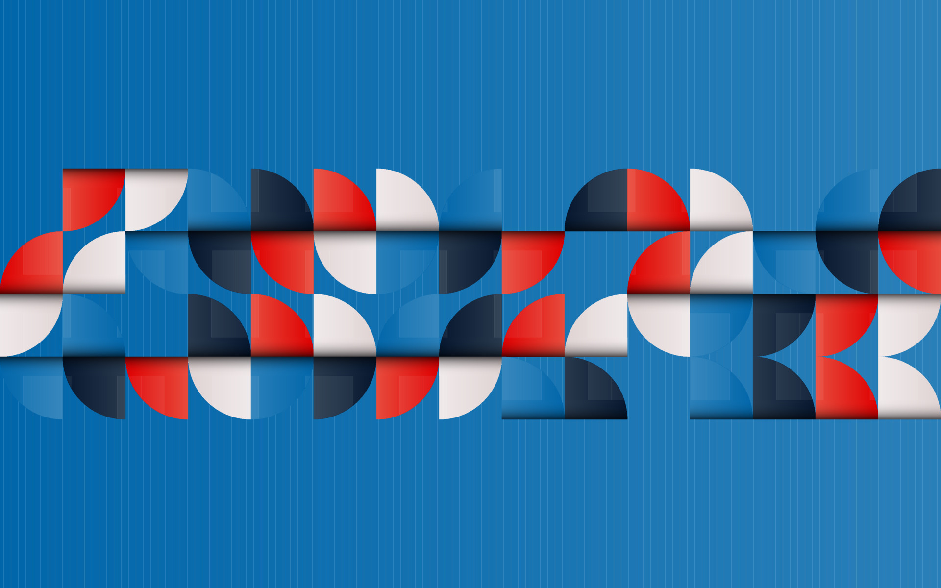 Mid-century geometric abstract pattern with simple shapes and beautiful ...