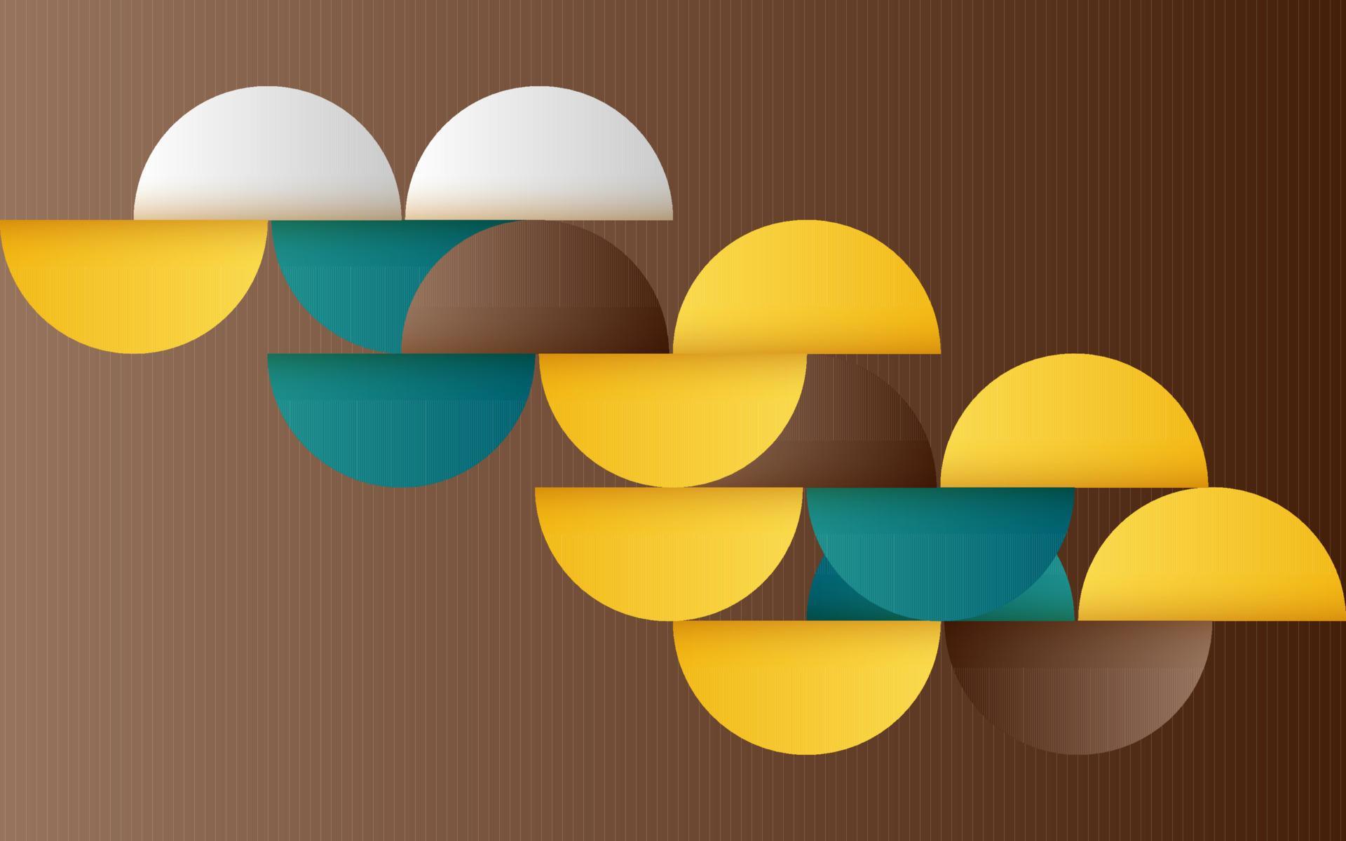 Mid-century geometric abstract pattern with simple shapes and beautiful ...