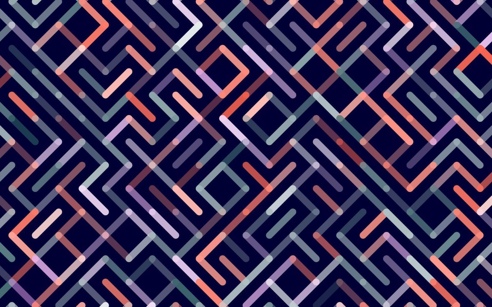 Lines Vector Seamless Pattern Banner Geometric Striped Ornament