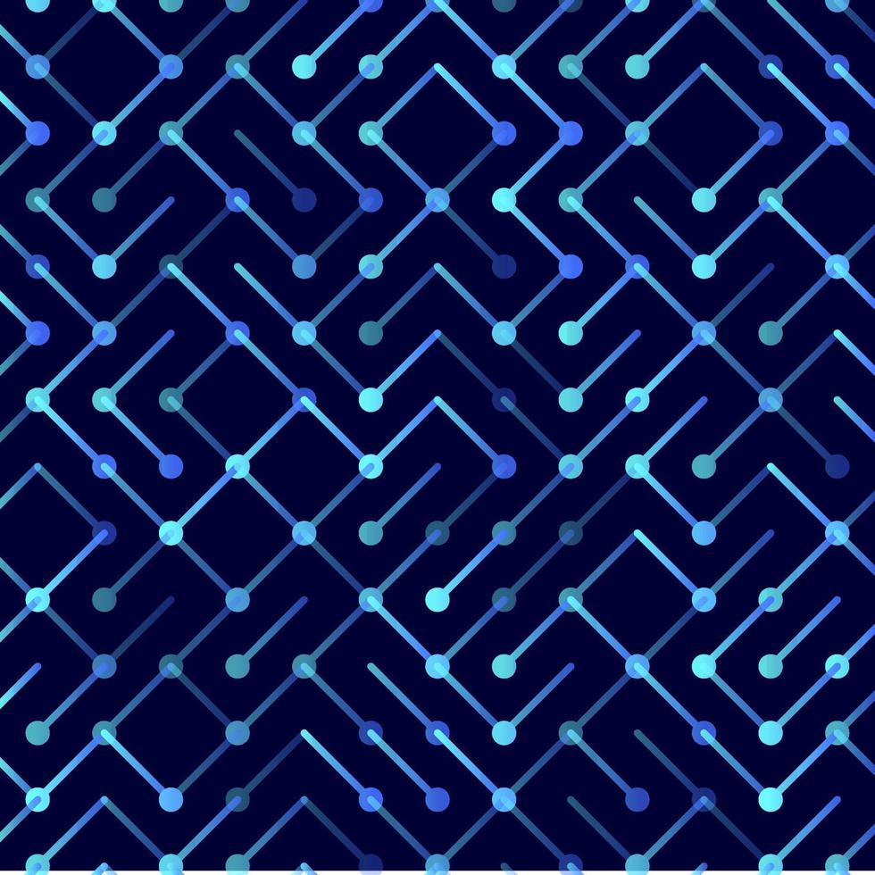 Technology Vector Seamless Pattern Geometric Striped Ornament