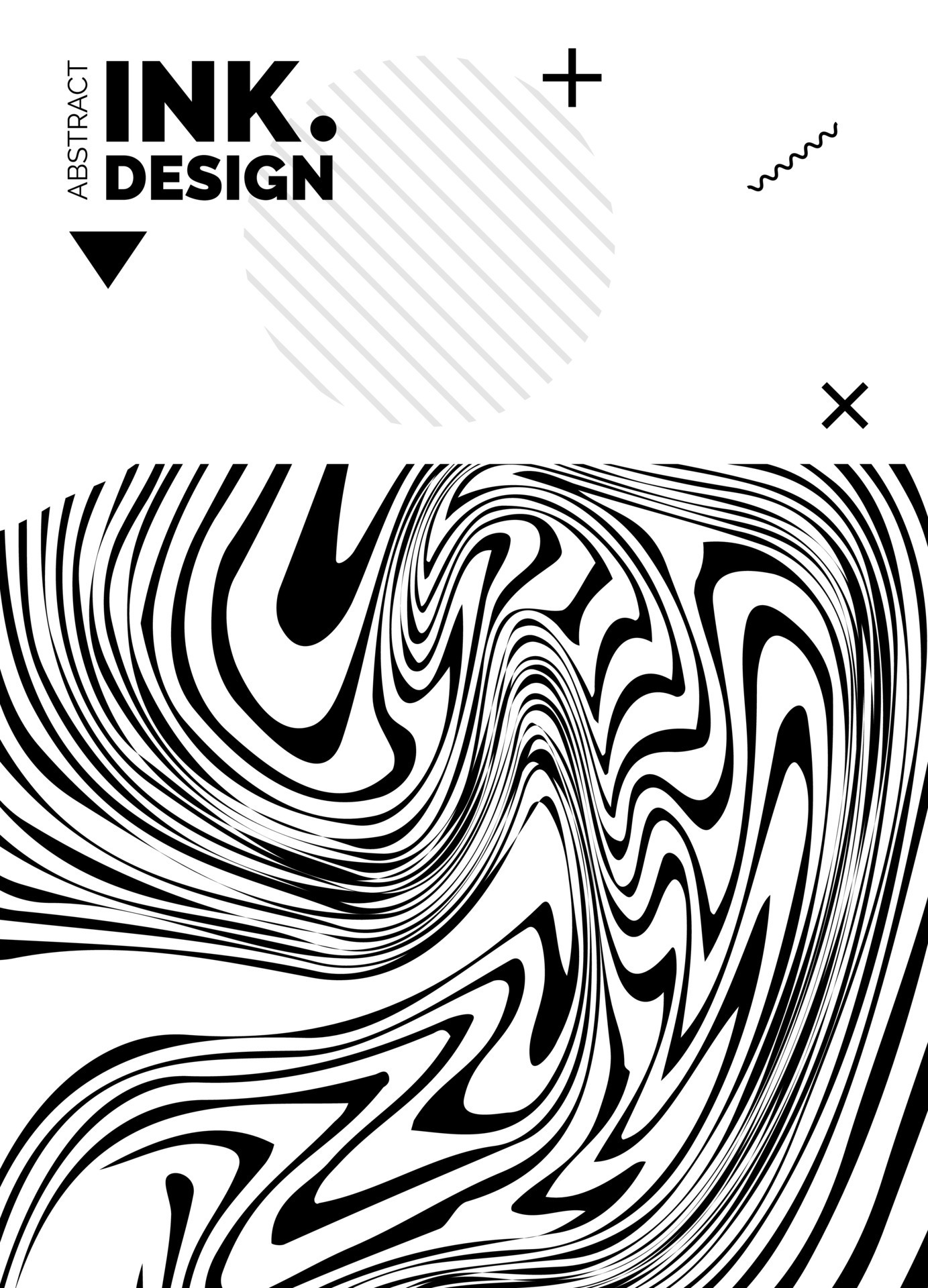 Black Lines Poster Template Trendy Abstract Wavy Backgrounds 19185223 Vector Art At Vecteezy