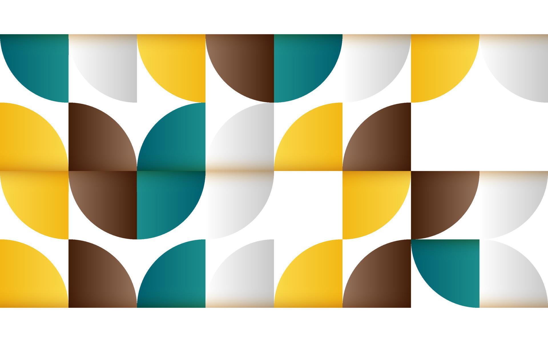 Mid-century geometric abstract pattern with simple shapes and beautiful ...