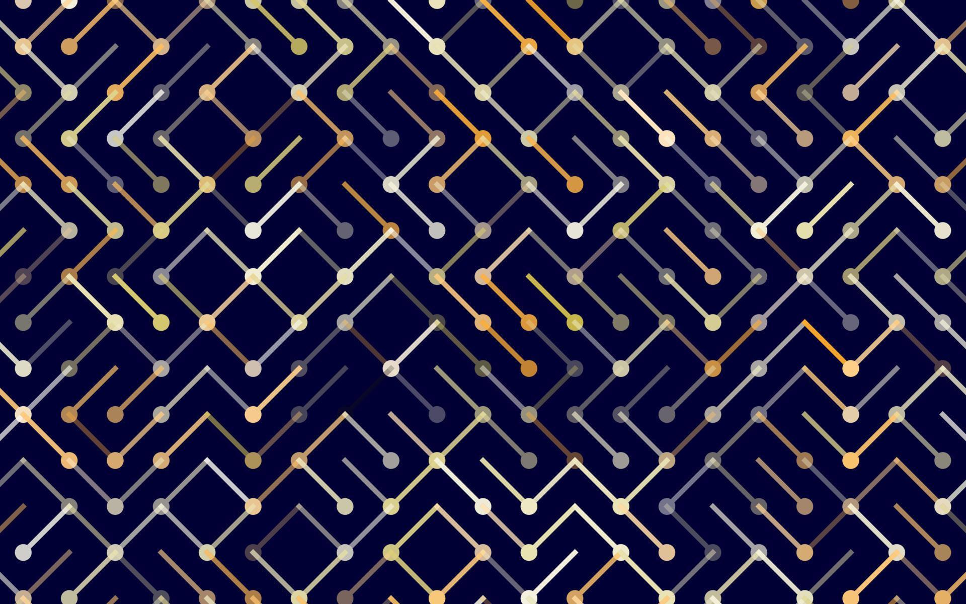 Technology Vector Seamless Pattern Banner Geometric Striped Ornament