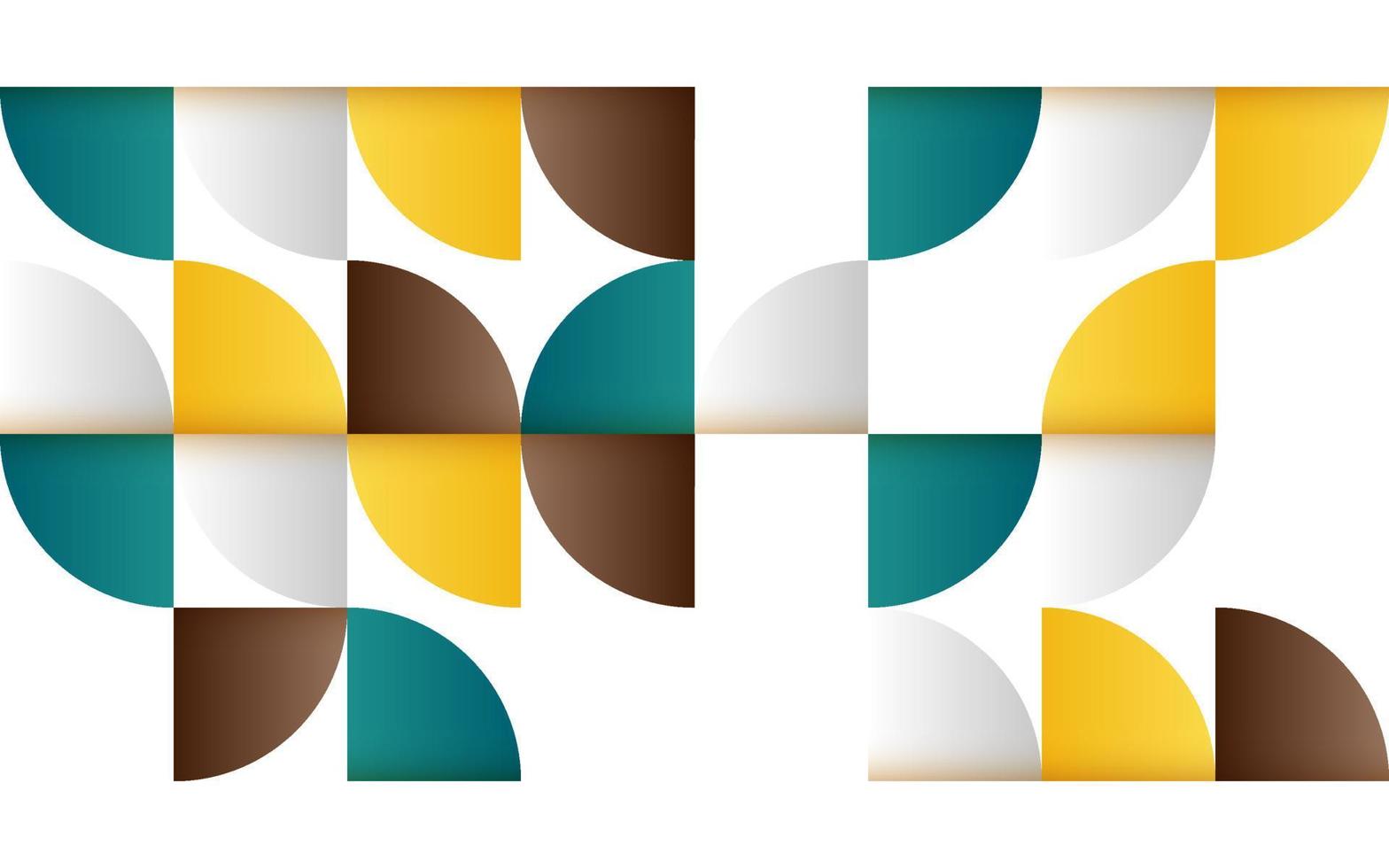 Mid-century geometric abstract pattern with simple shapes and beautiful ...