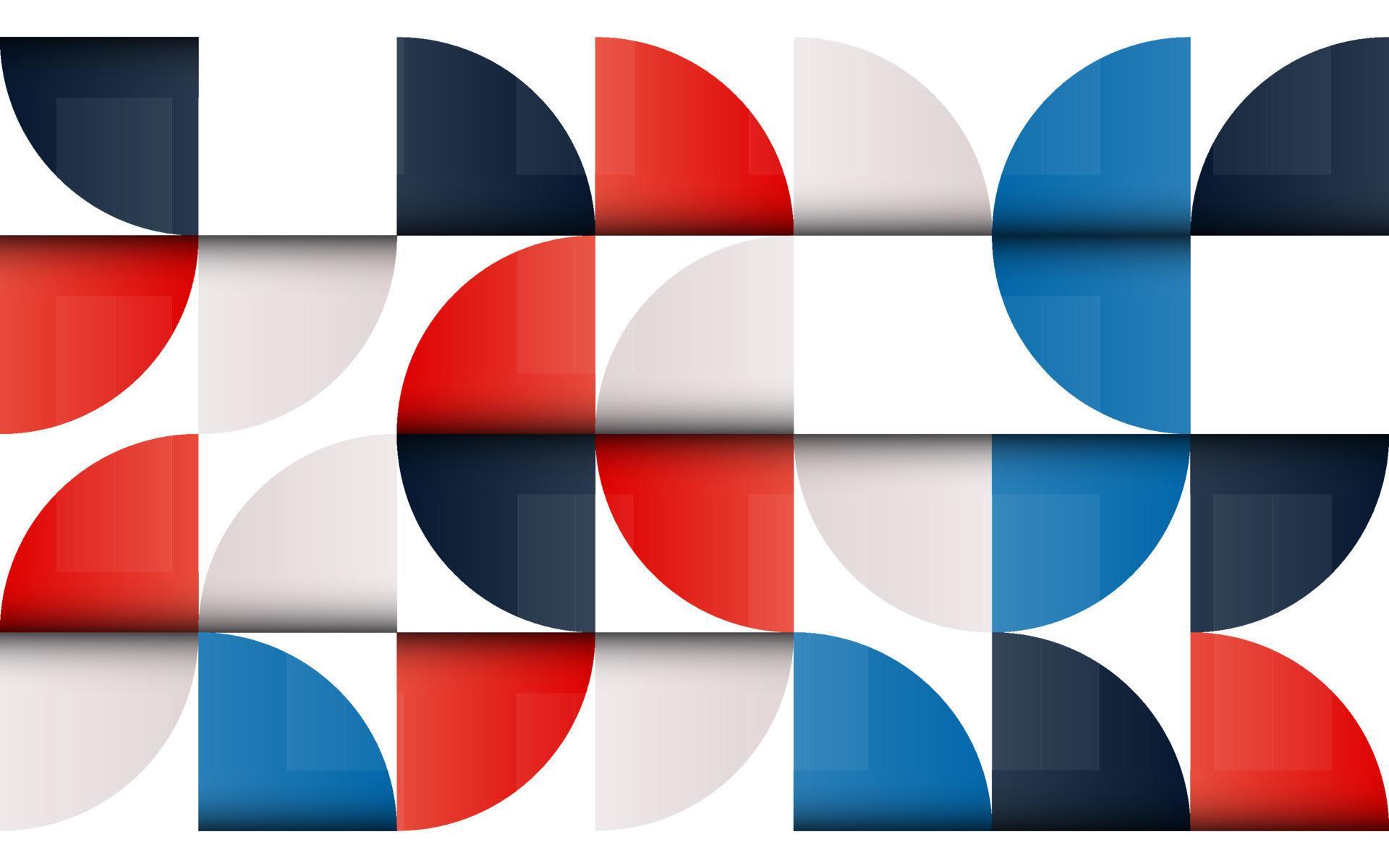 Mid-century geometric abstract pattern with simple shapes and beautiful ...