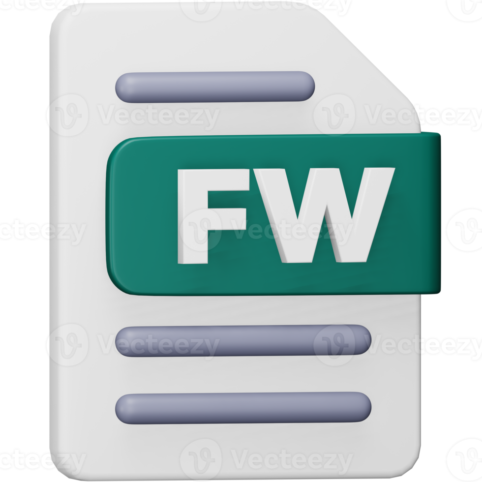 Fw file format 3d rendering isometric icon. 19187522 PNG Fw file format 3d rendering isometric icon. 19187522 PNG