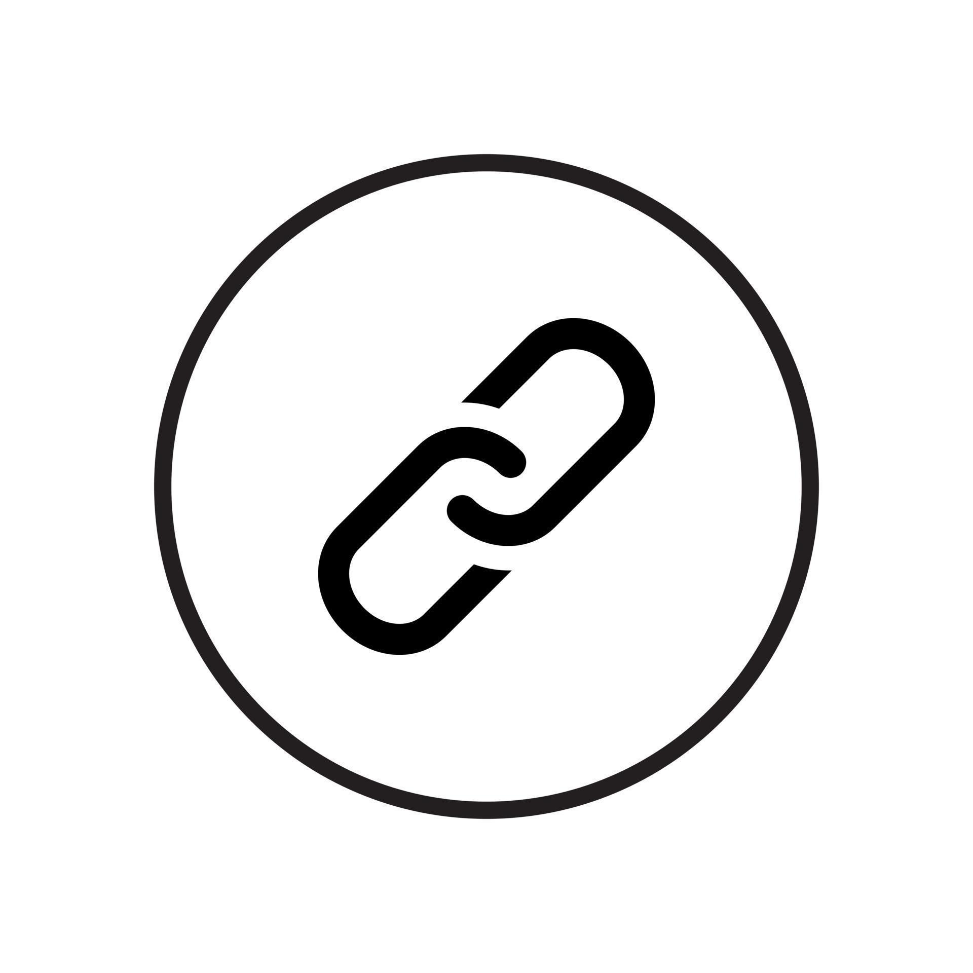 Link button icon vector isolated on circle line background 19187838 Vector Art at Vecteezy