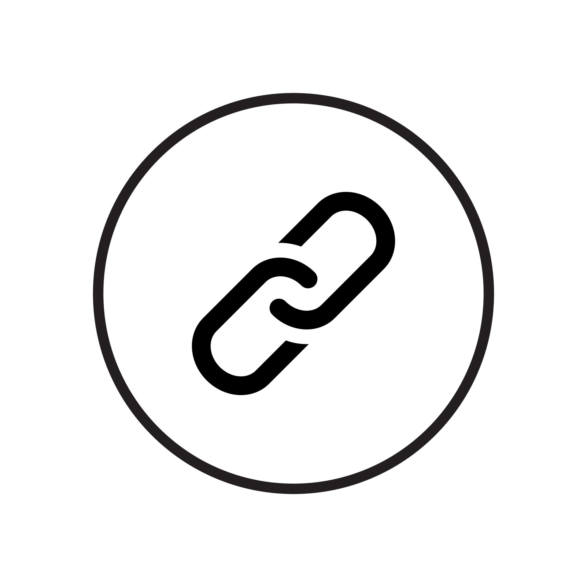 Link button icon vector isolated on circle line background 19187838 ... Link button icon vector isolated on circle line background 19187838 ...