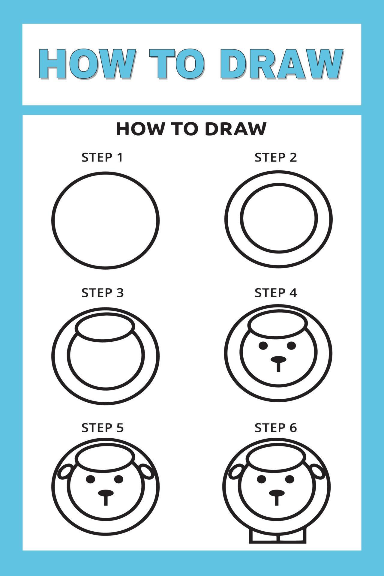 How to Draw Animals Step by Step 19188244 Vector Art at Vecteezy