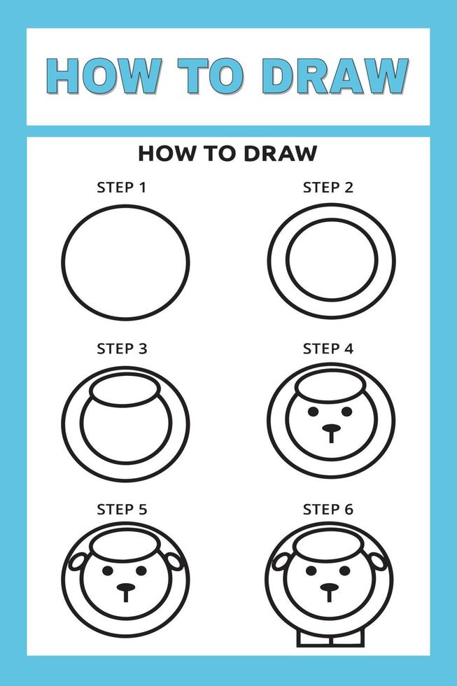 How to Draw Animals Step by Step 19188244 Vector Art at Vecteezy