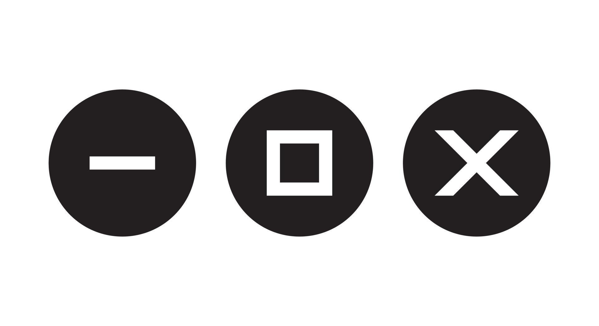 Minimize, maximize, and close button icon vector. Elements of web or mobile app 19188445 Vector ...