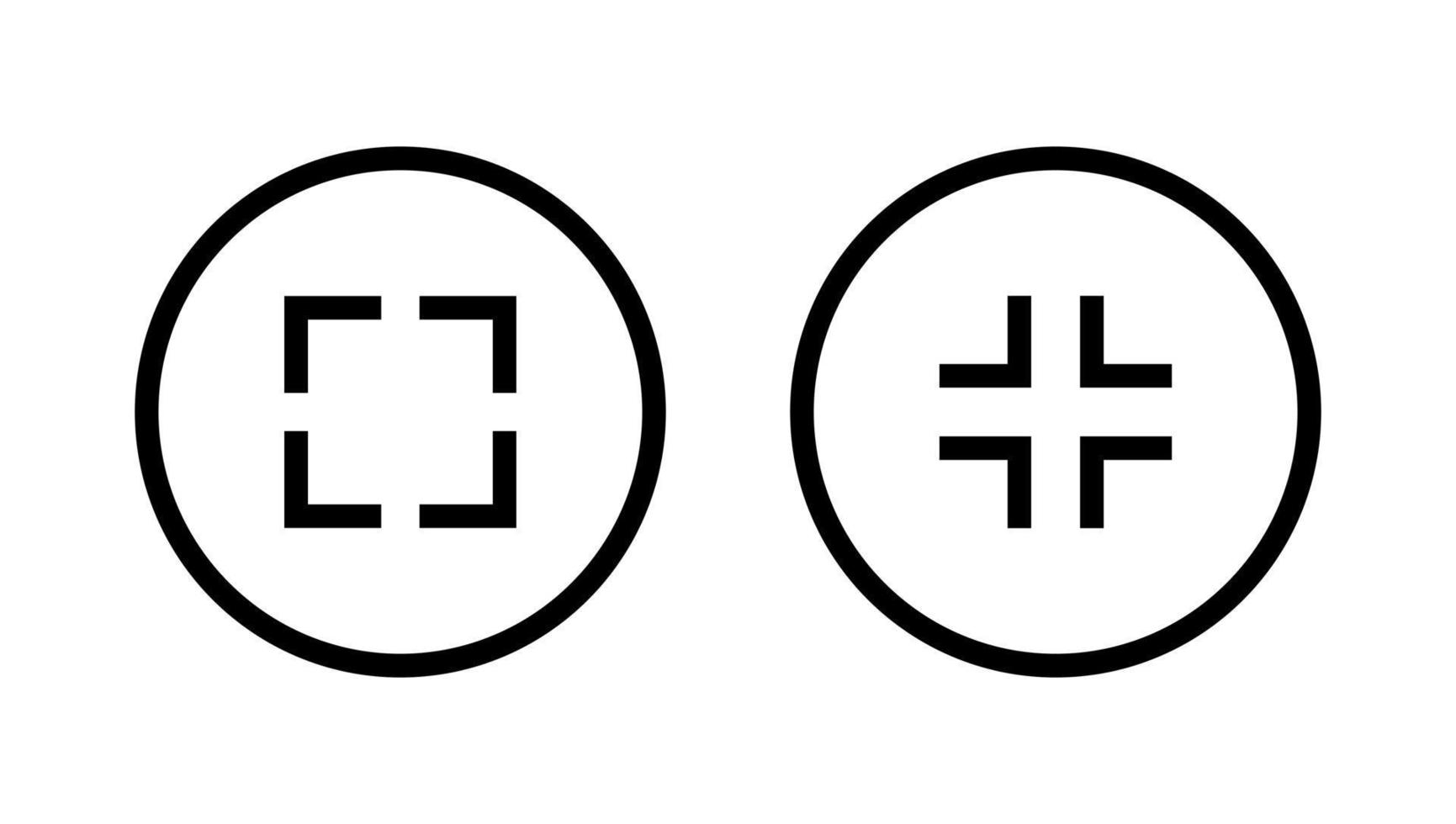 Maximize and minimize screen icon vector in circle line button 19188450 ... Maximize and minimize screen icon vector in circle line button 19188450 ...