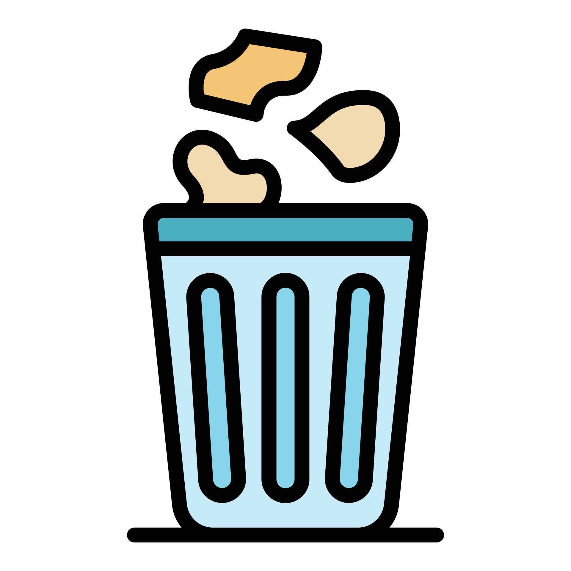 Recycle bin icon color outline vector 19188855 Vector Art at Vecteezy