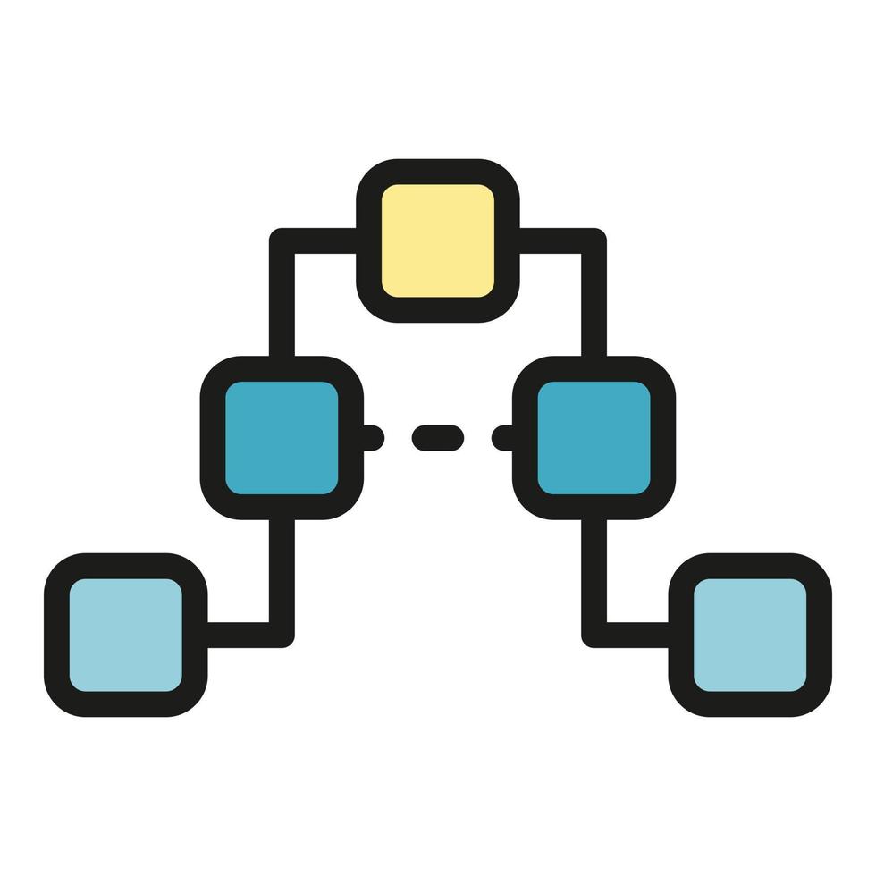 Corporate hierarchy icon color outline vector 19189678 Vector Art at ...