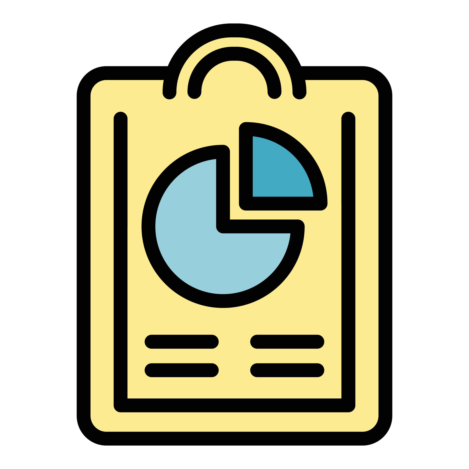 Clipboard Report Icon Color Outline Vector 19190885 Vector Art At Vecteezy