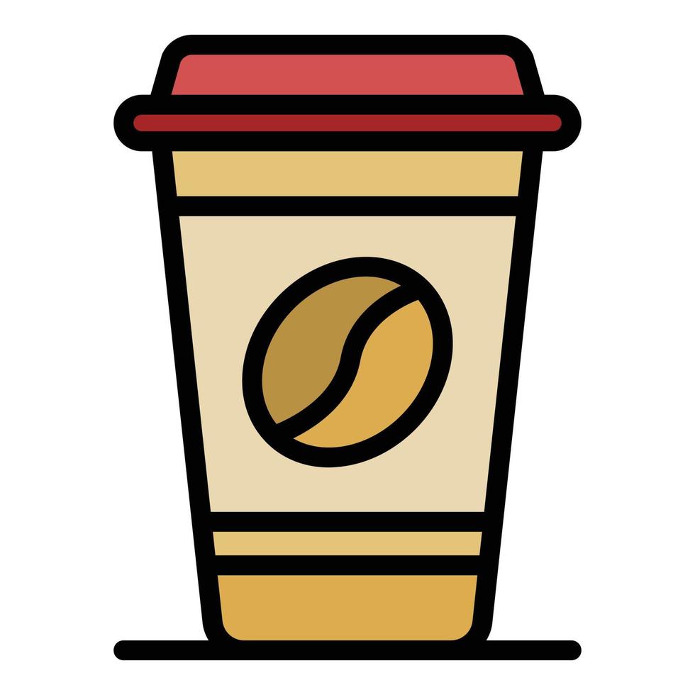 Plastic Cup Of Coffee Icon Color Outline Vector 19191503 Vector Art At