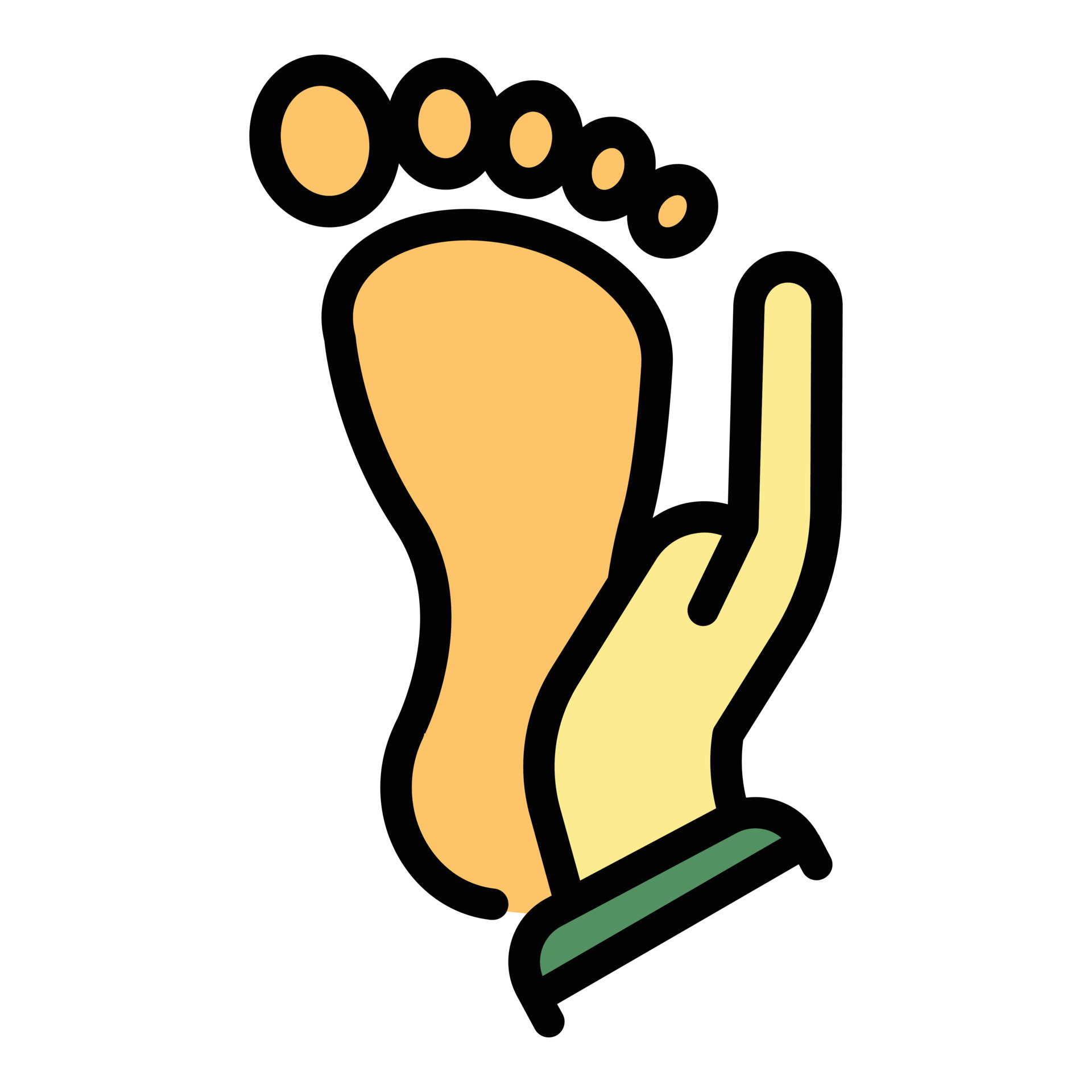 Foot Massage Icon Color Outline Vector 19191694 Vector Art At Vecteezy