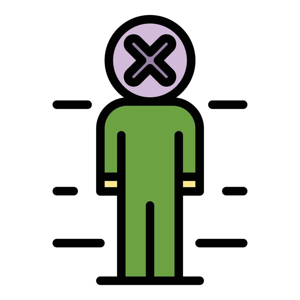 No Biometric Authentication Icon Color Outline Vector 19192253 Vector