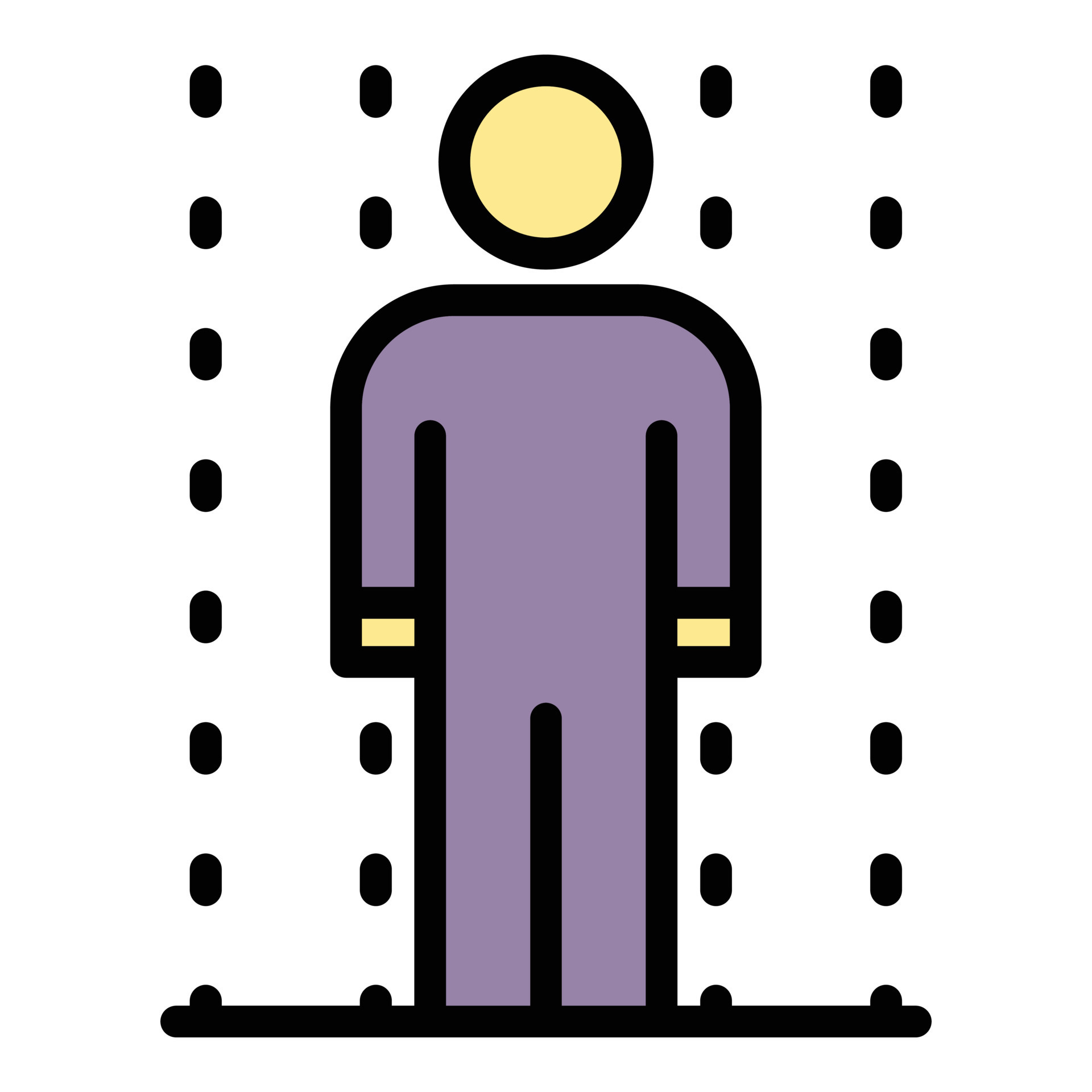 Man Biometric Scan Icon Color Outline Vector 19192255 Vector Art At