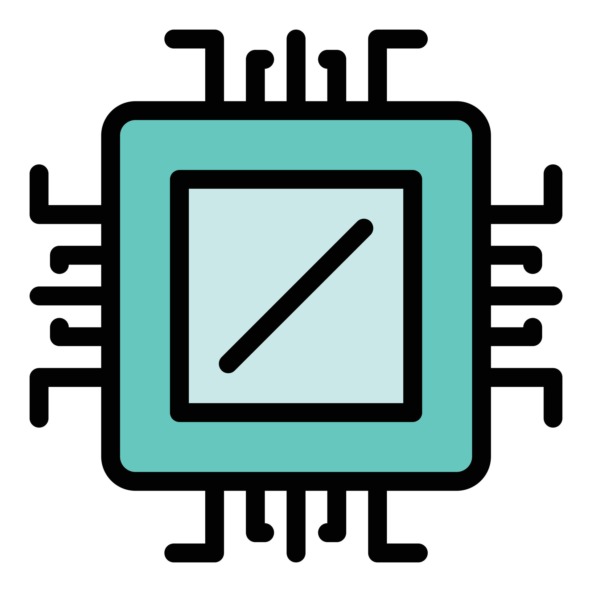 Microchip Processor Icon Color Outline Vector 19194972 Vector Art At