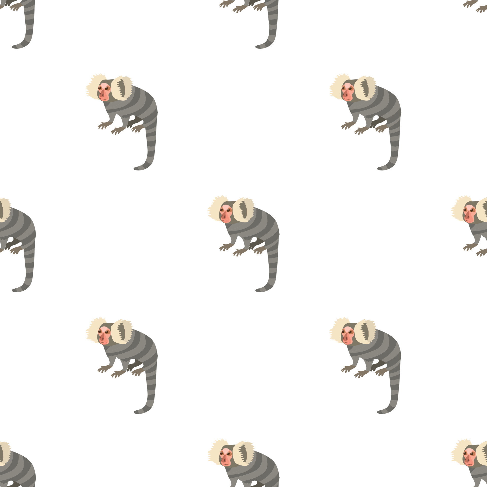 Small monkey pattern seamless vector 19196494 Vector Art at Vecteezy