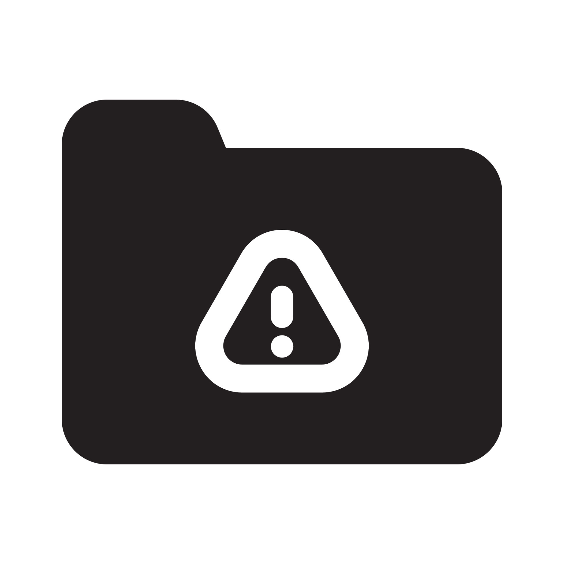 restringir icono de carpeta estilo sólido 19197178 Vector en Vecteezy