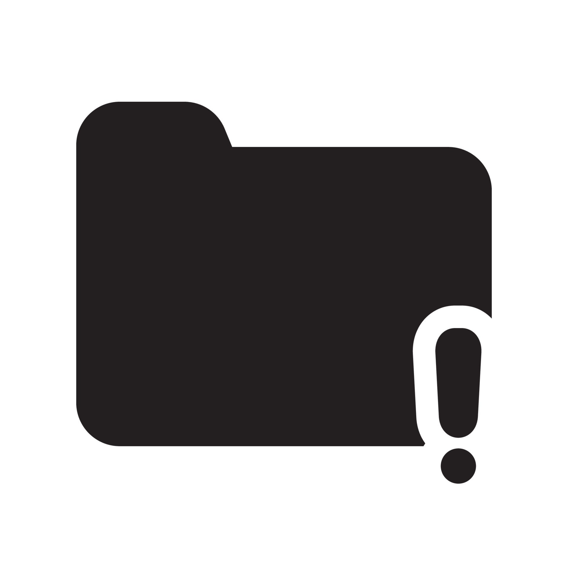 Restrict Folder Icon Solid Style 19197210 Vector Art At Vecteezy