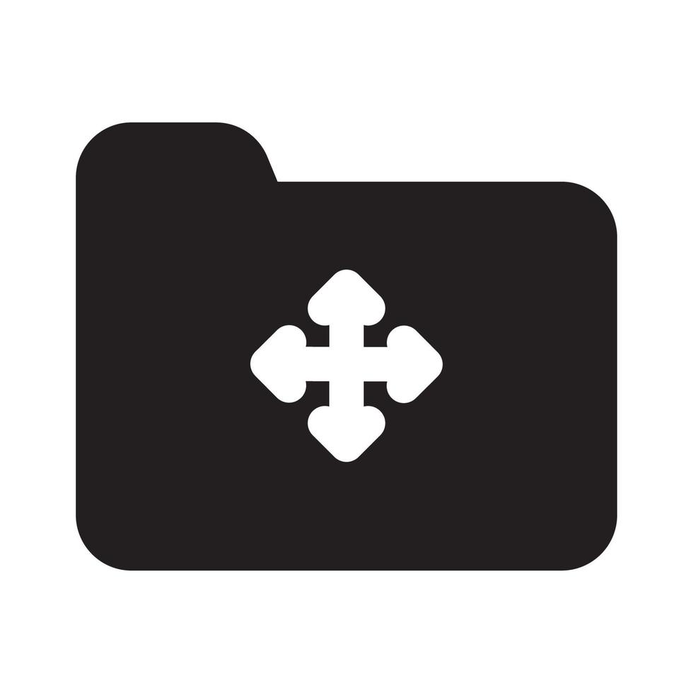 Folder Icon with Solid Style 19197258 Vector Art at Vecteezy