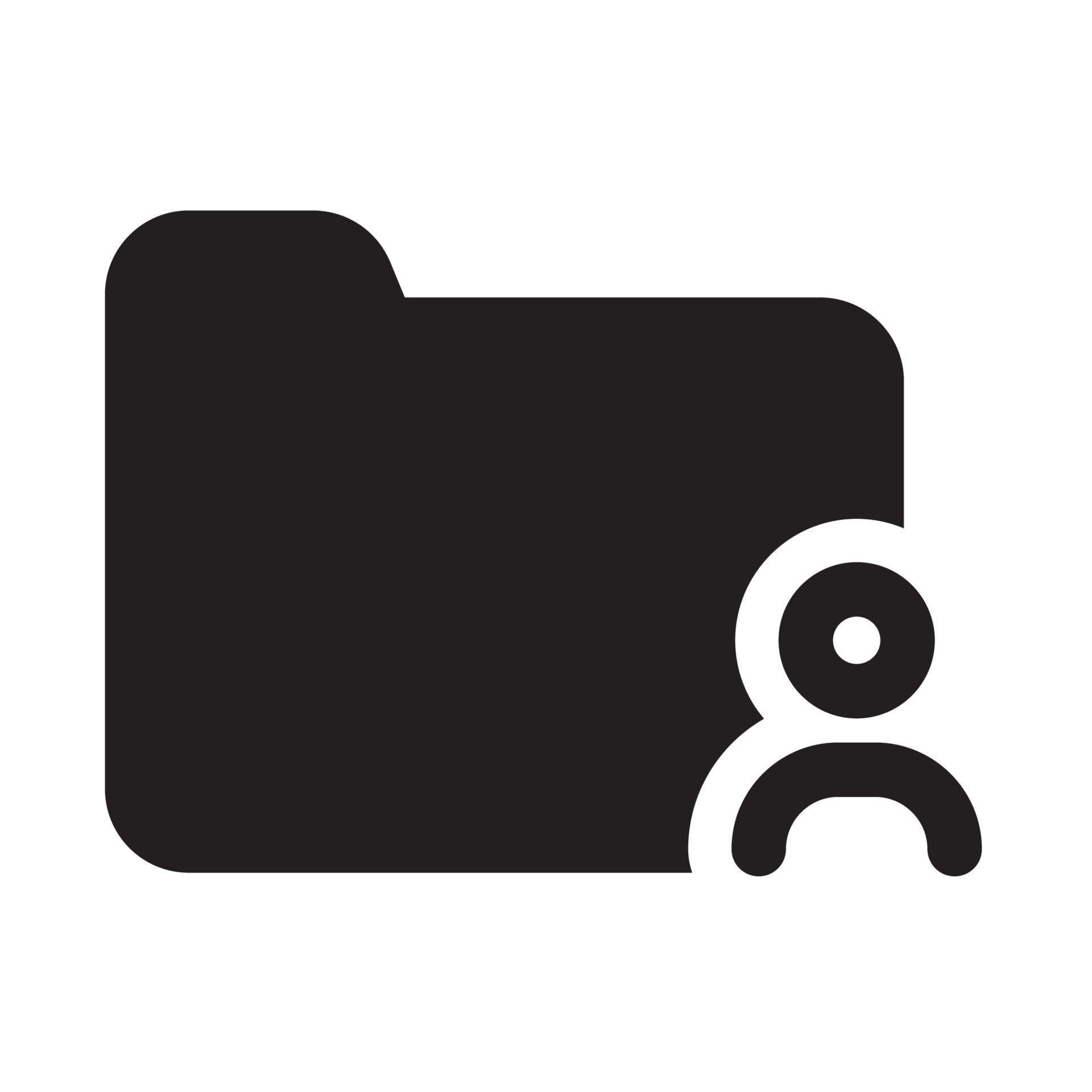 User Folder Icon Solid Style 19197277 Vector Art at Vecteezy