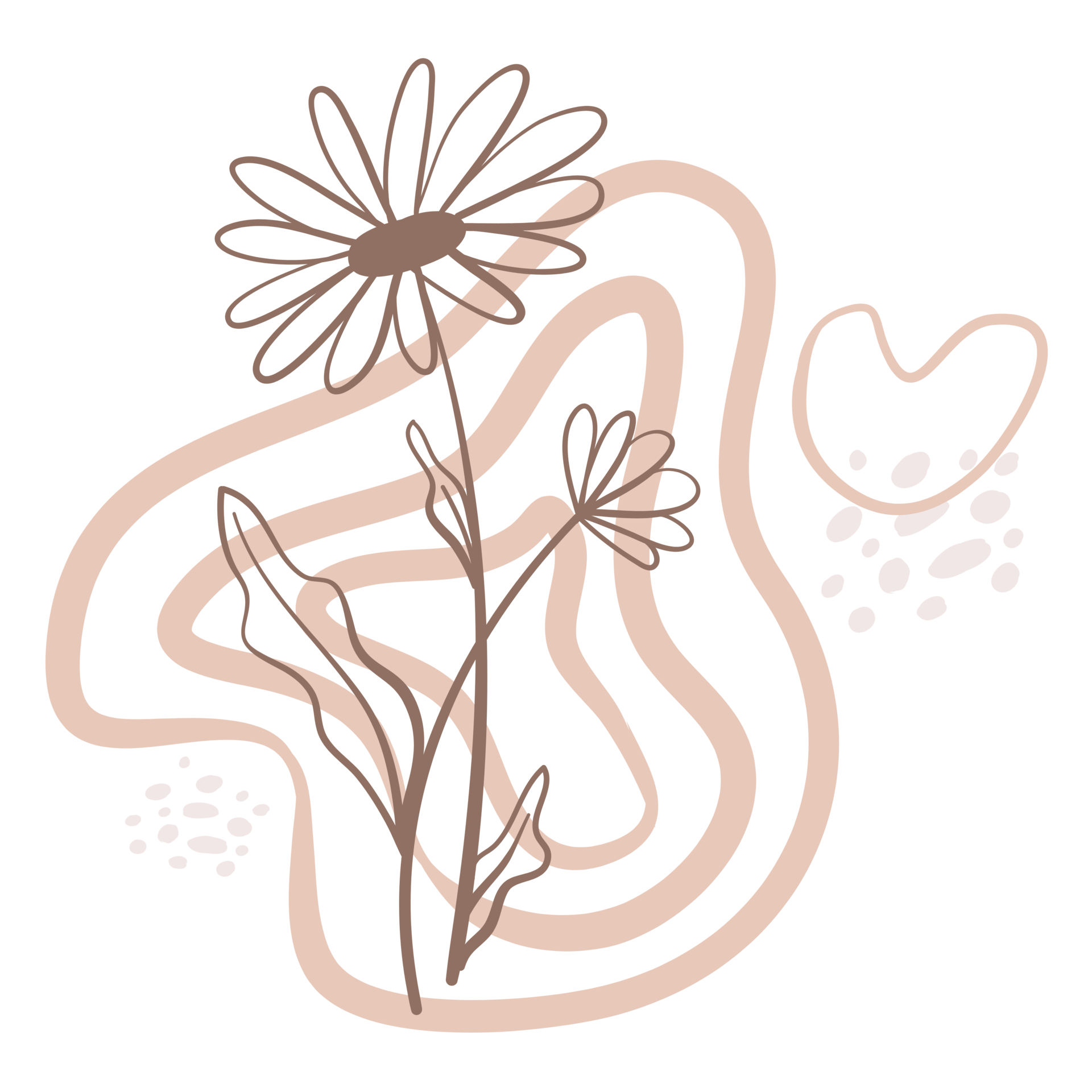 Boho Aesthetic Minimalism Blob Flower 19198538 Png