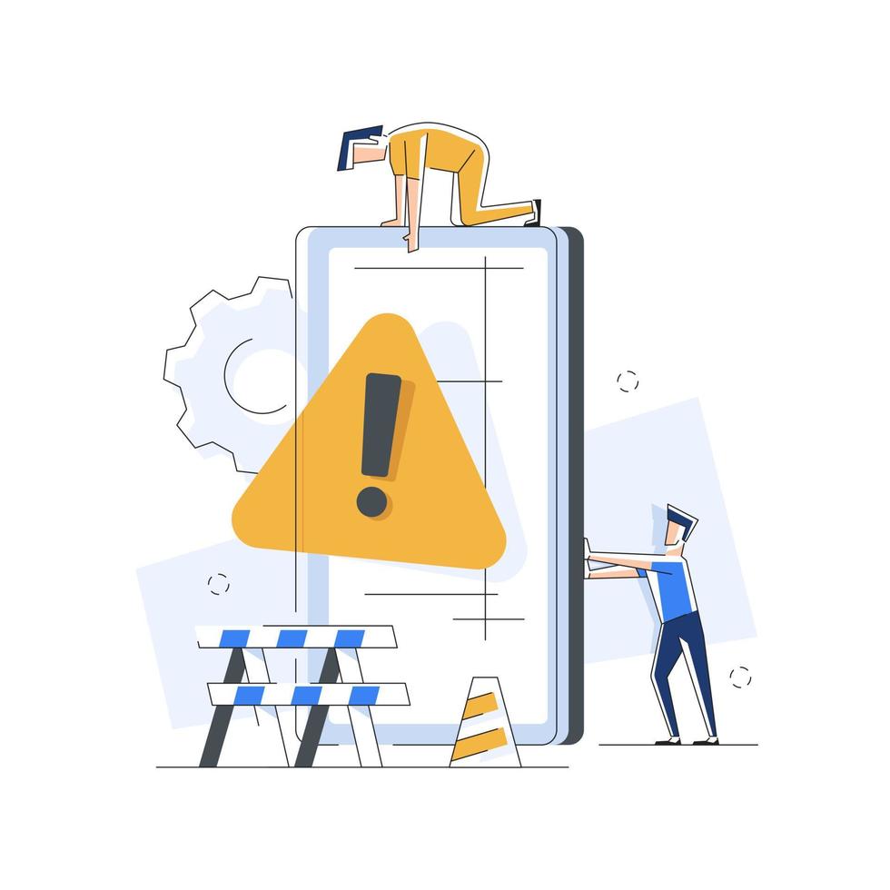 Developer Fixing Website Can Use For Web Mobile App Poster Banner Landing Page Template