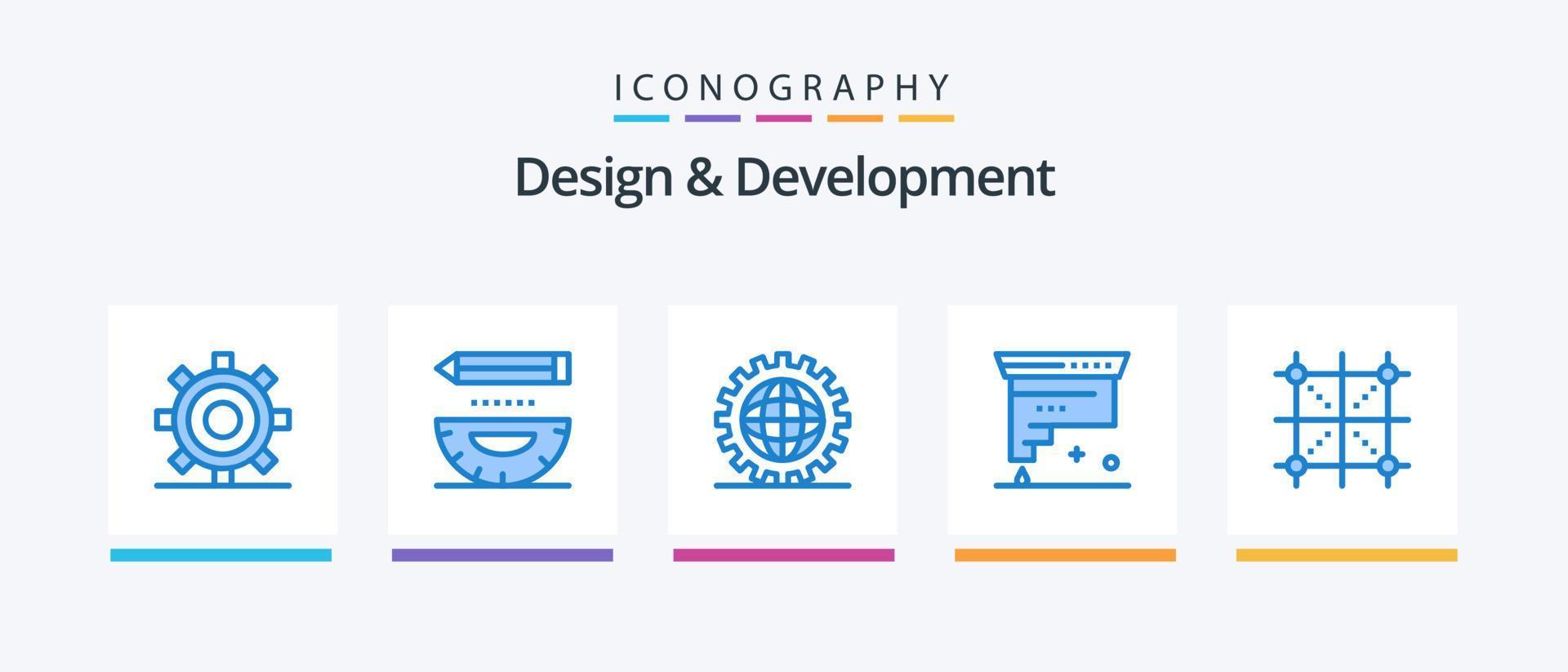 Design and Development Blue 5 Icon Pack Including design. cartridge ...