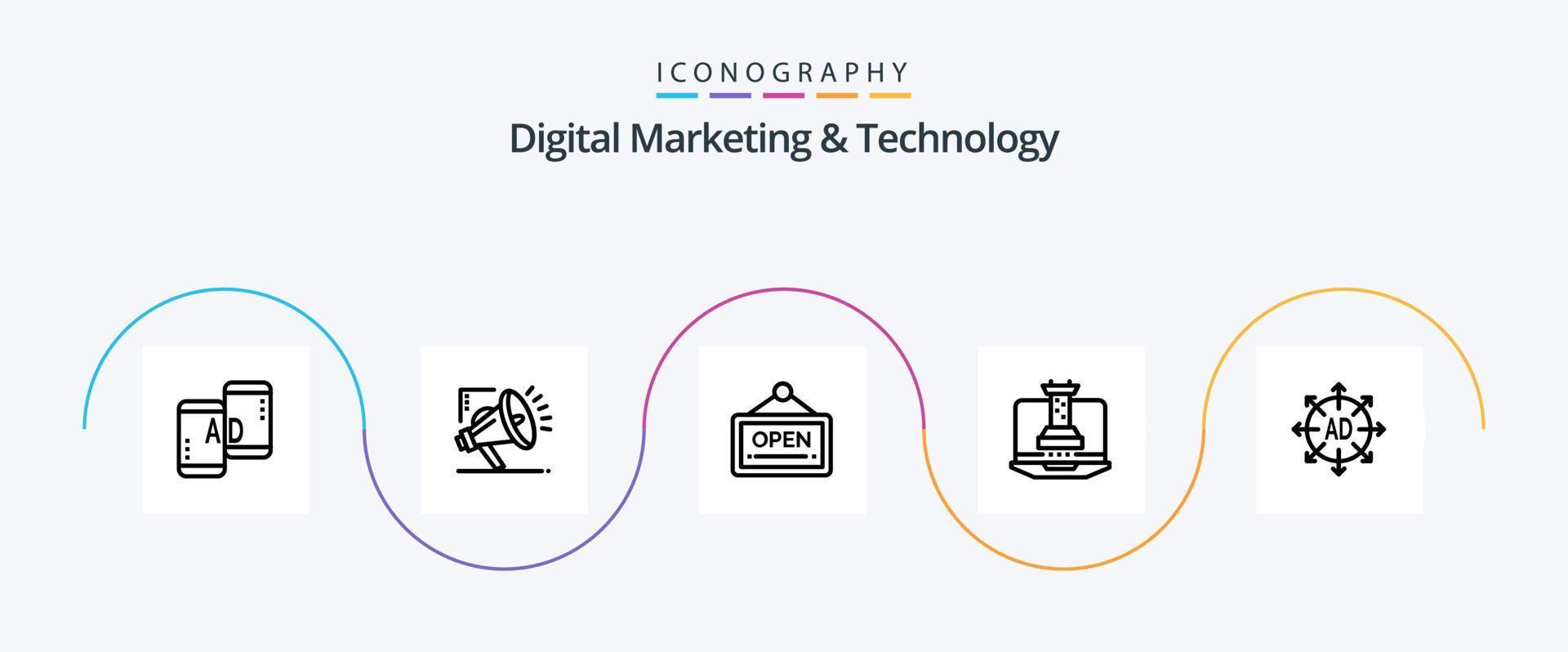 Digital Marketing And Technology Line 5 Icon Pack Including submission ... Digital Marketing And Technology Line 5 Icon Pack Including submission ...