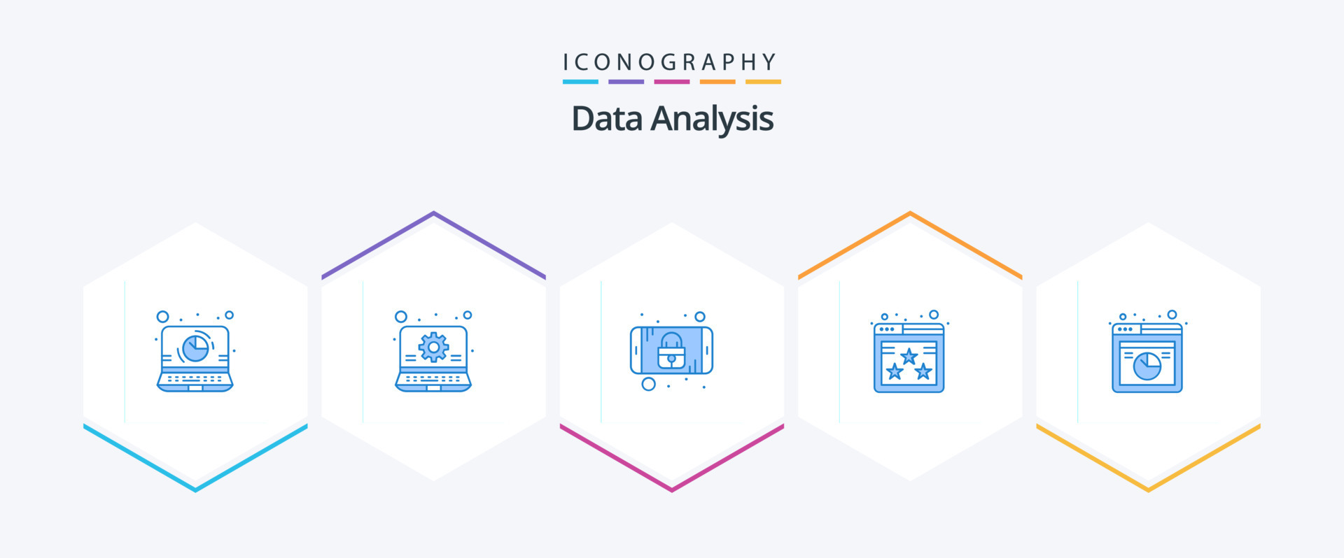 Data Analysis 25 Blue icon pack including web analysis. web. report ...