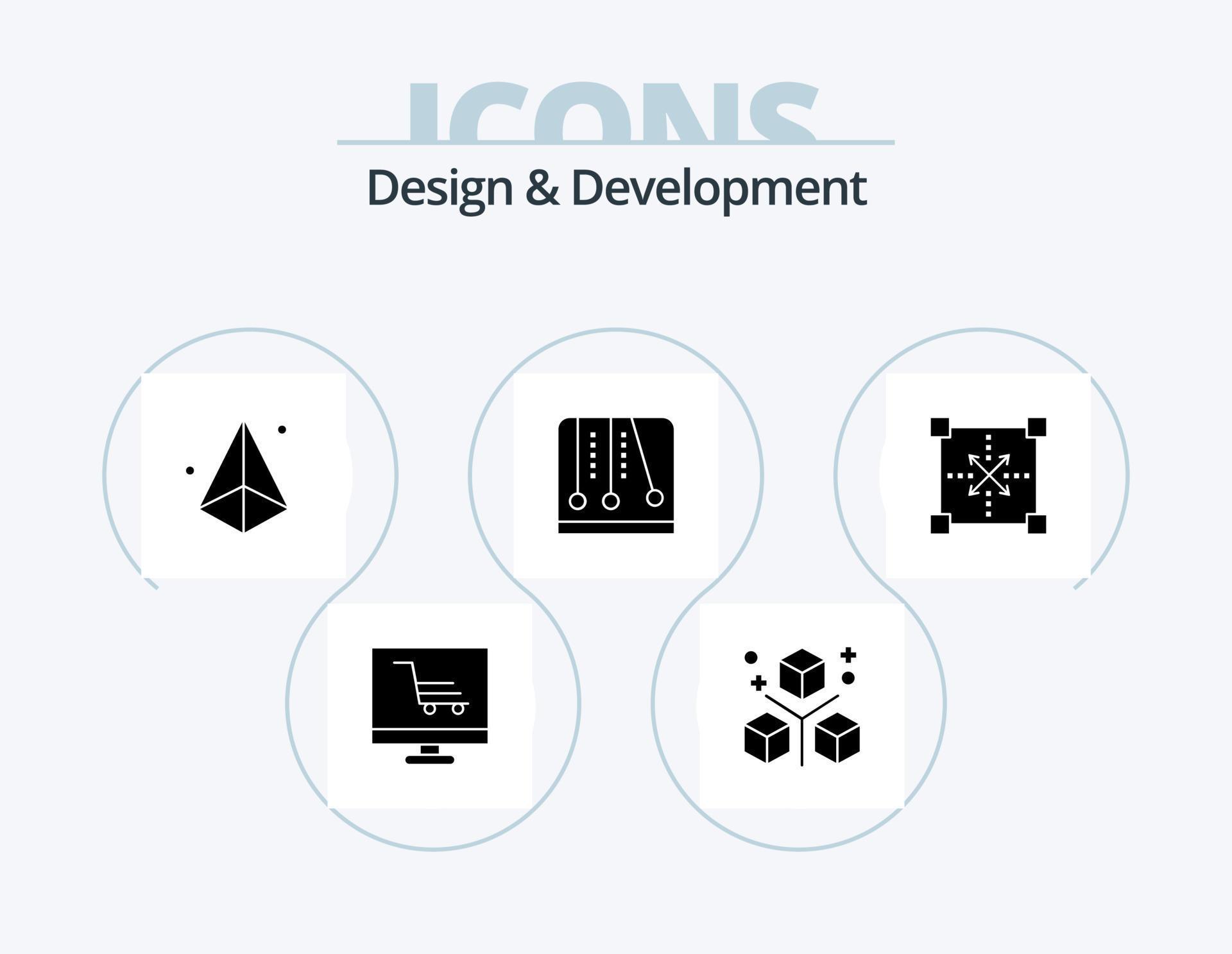 Design And Development Glyph Icon Pack 5 Icon Design Video Game Game Programing Development