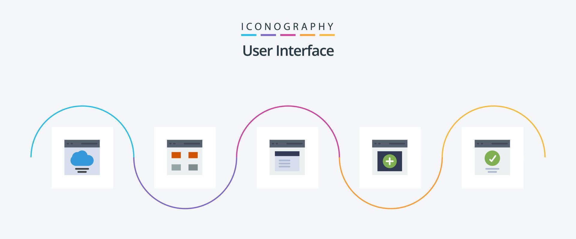 User Interface Flat 5 Icon Pack Including upload. communication. user. window. modal 19205237 ...