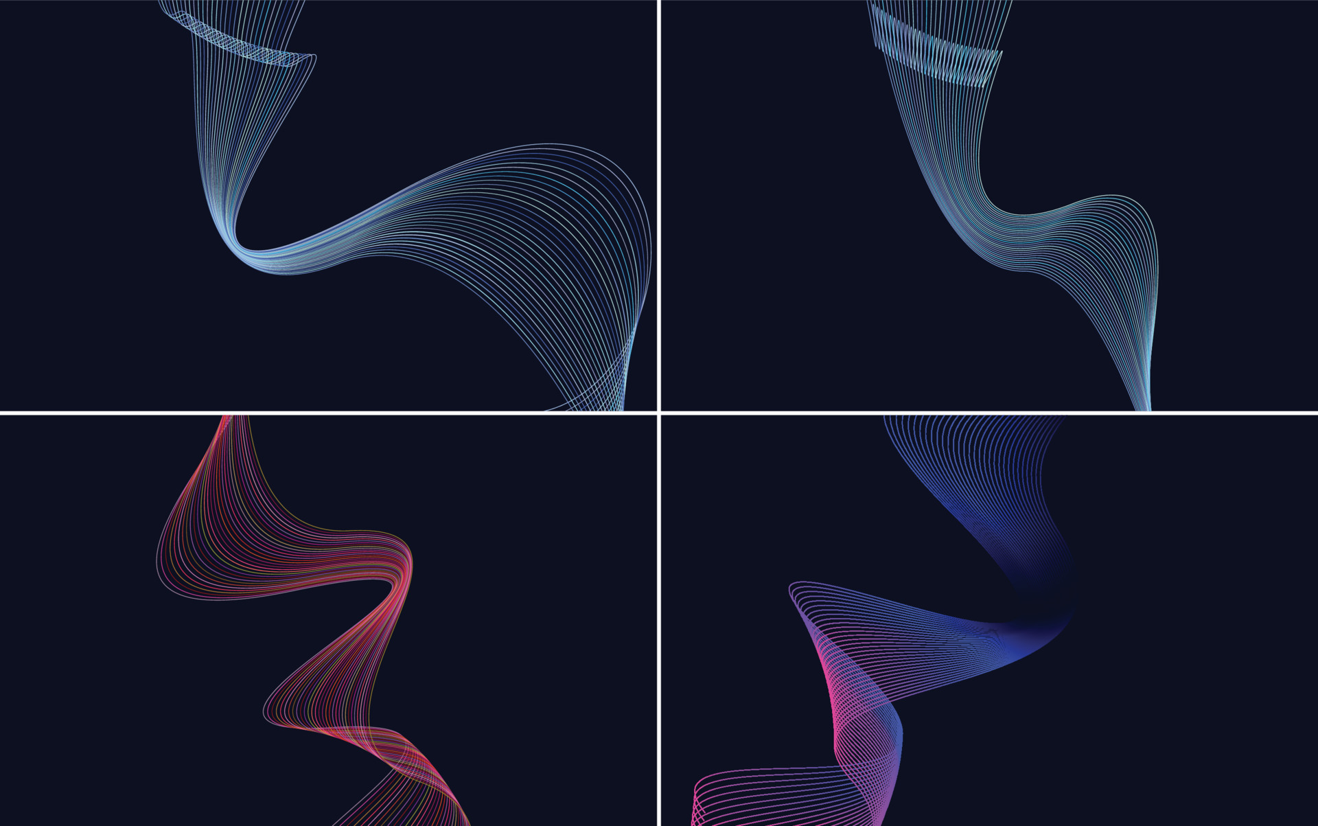 Abstract Wave Lines Vector Art, Icons, and Graphics for Free Download