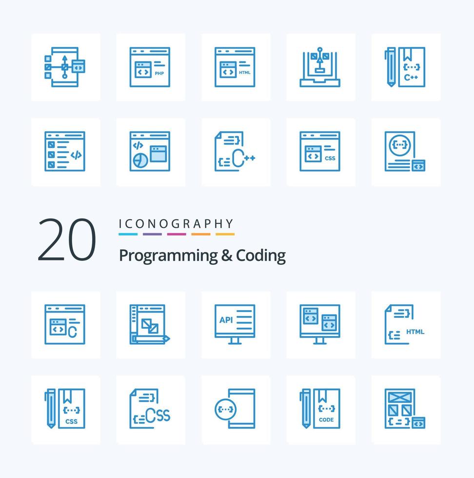20 Programming And Coding Blue Color icon Pack like development coding ... 20 Programming And Coding Blue Color icon Pack like development coding ...
