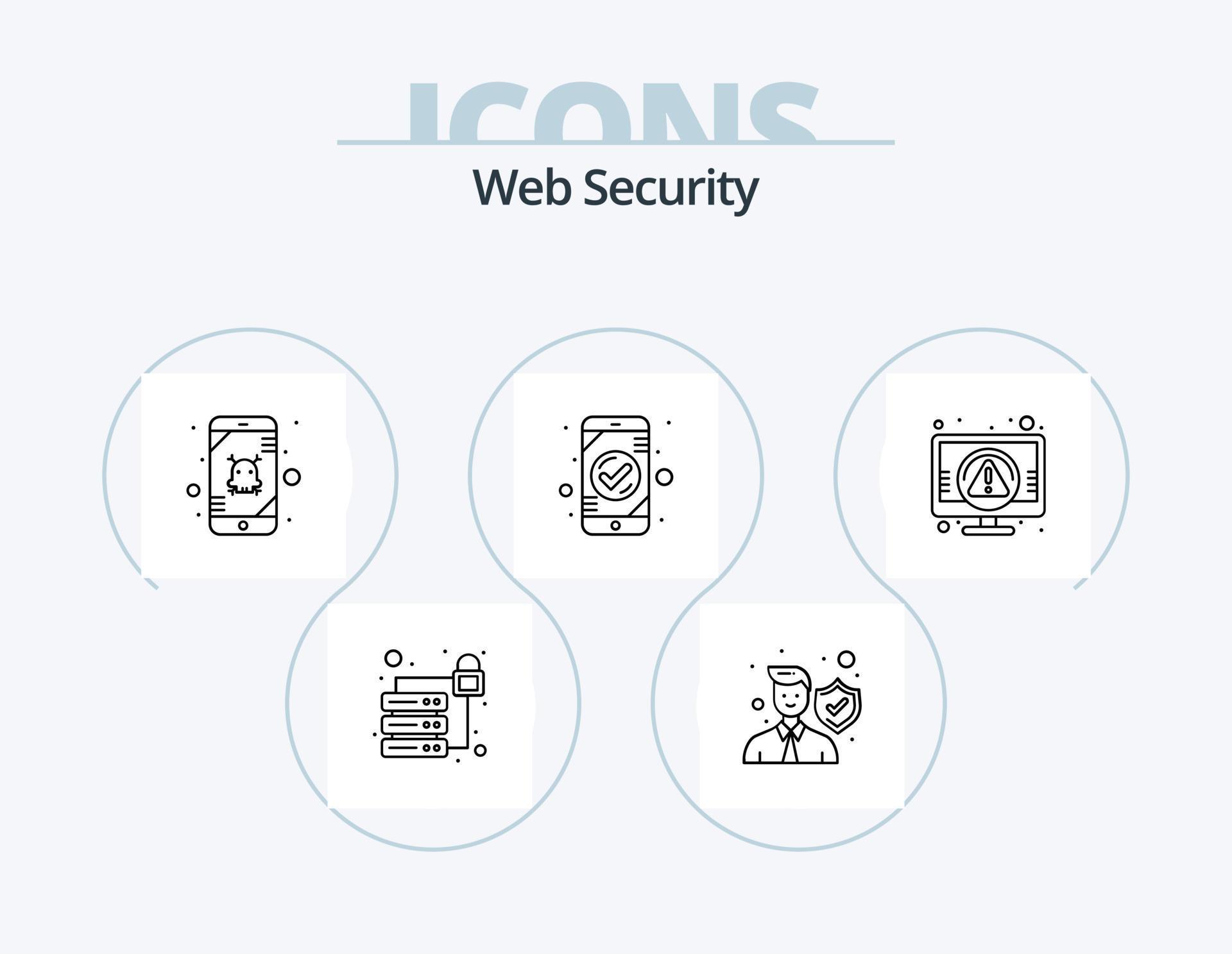 Web Security Line Icon Pack 5 Icon Design. authentication. key logger ...