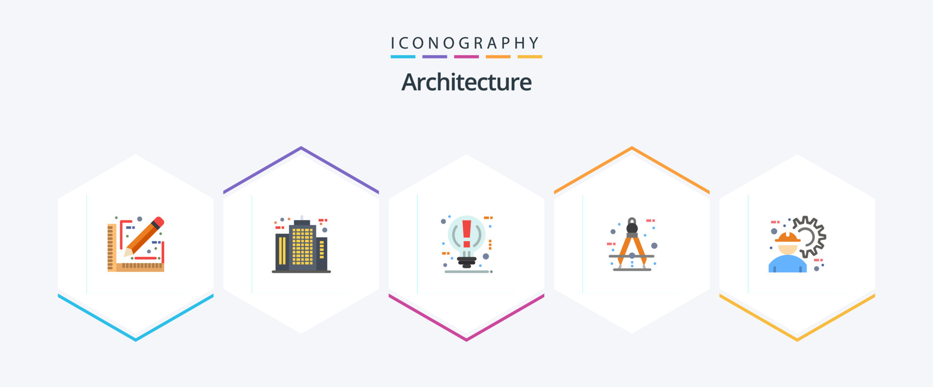 Architecture 25 Flat icon pack including measure. circle. construction ...