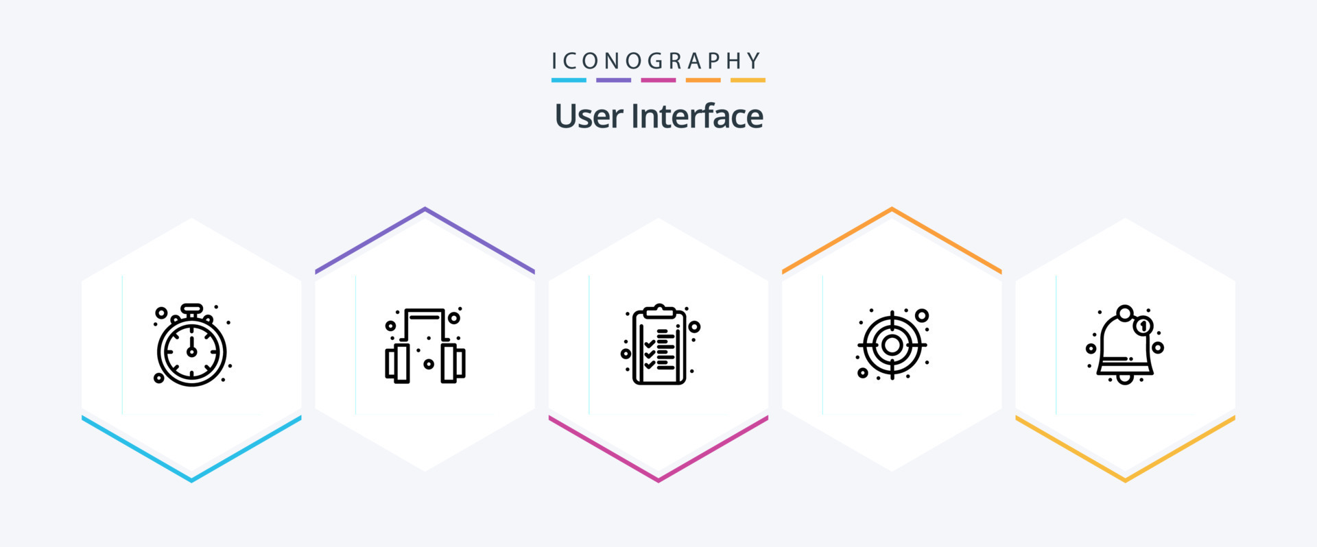 User Interface 25 Line icon pack including . notification. checklist ...