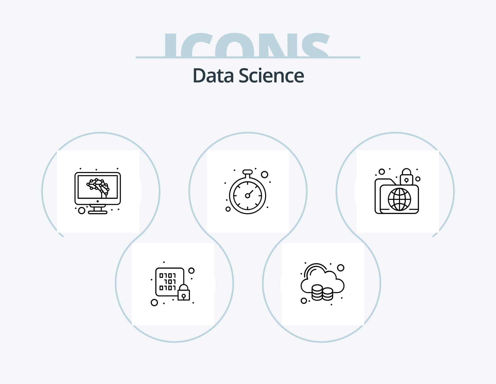 Data Science Line Icon Pack 5 Icon Design. streamline. time analysis ...