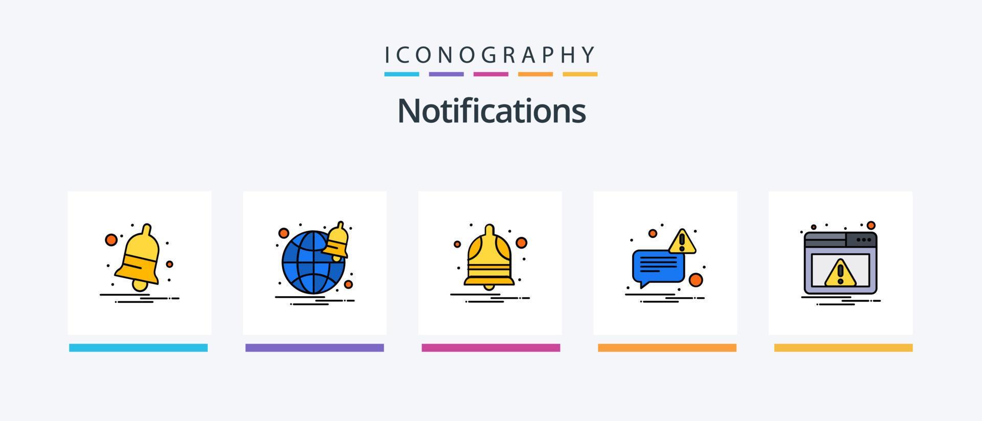 Notifications Line Filled 5 Icon Pack Including . navigation. notify. map. error. Creative Icons ...