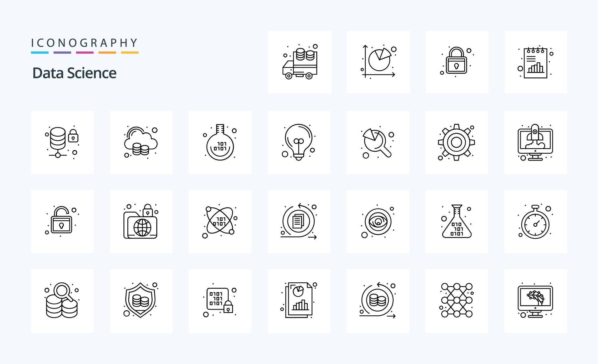 25 Data Science Line icon pack 19213205 Vector Art at Vecteezy