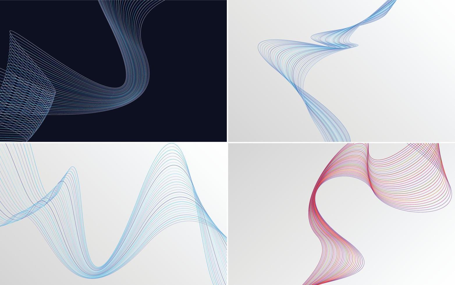 Modern wave curve abstract vector backgrounds for a unique and modern ...