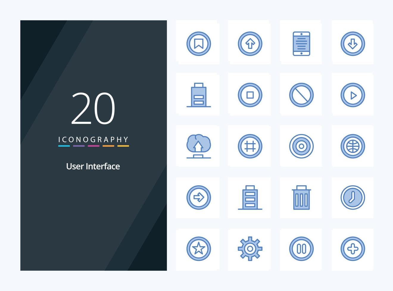 20 User Interface Blue Color icon for presentation 19216519 Vector Art ... 20 User Interface Blue Color icon for presentation 19216519 Vector Art ...