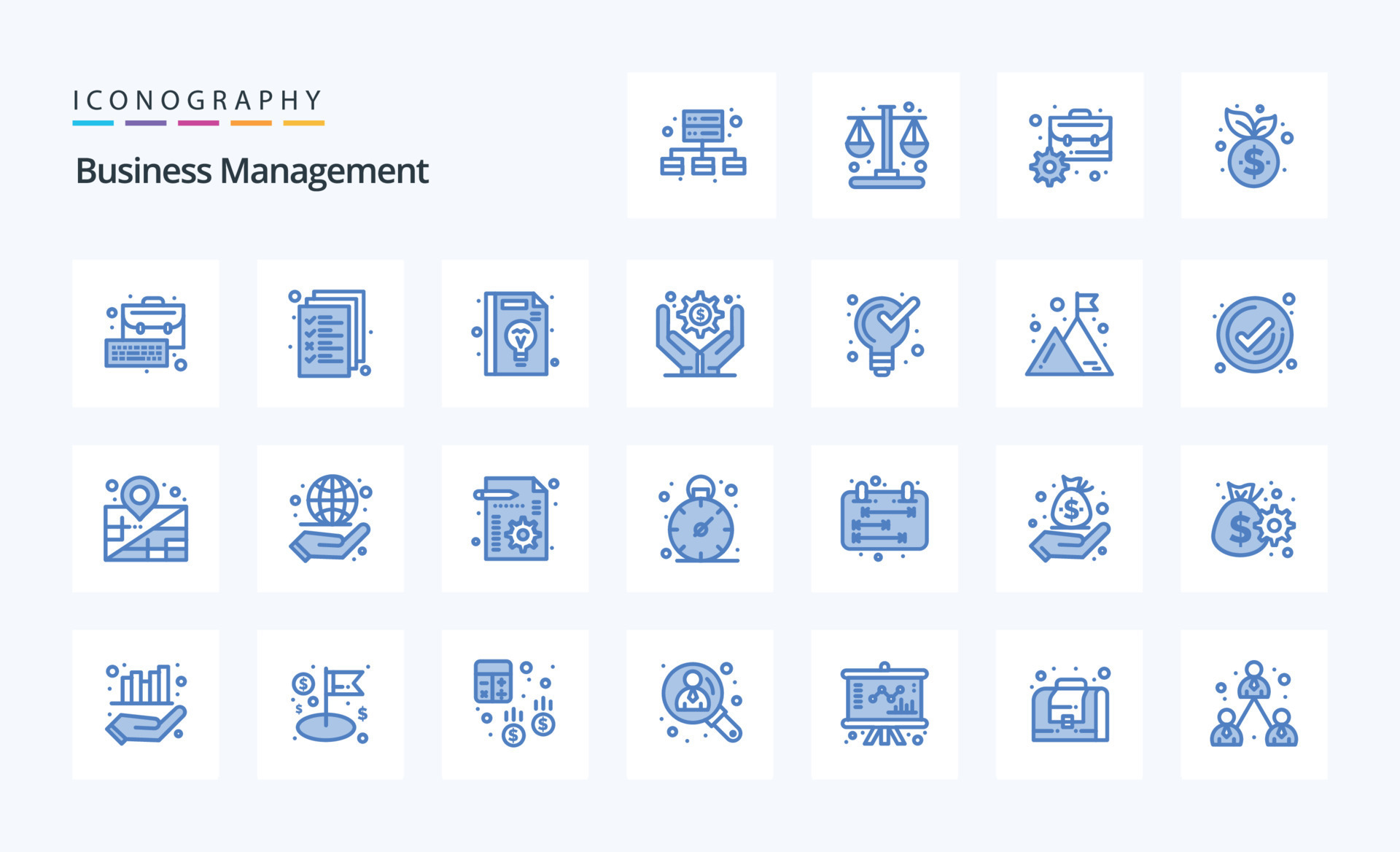 25 Business Management Blue icon pack 19216733 Vector Art at Vecteezy