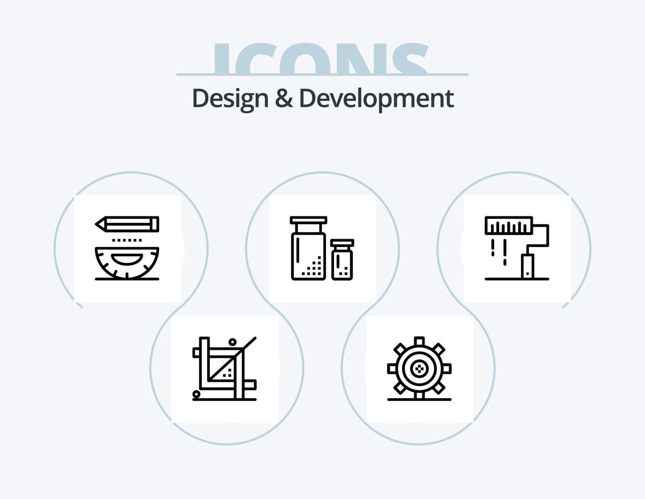 Design and Development Line Icon Pack 5 Icon Design. development ...