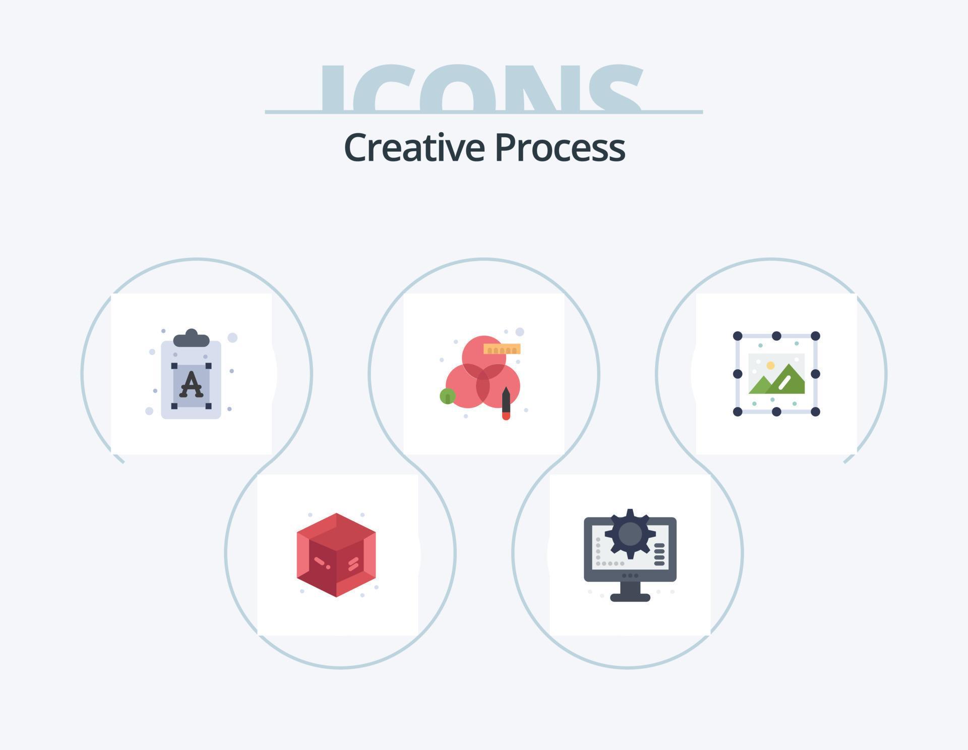 Creative Process Flat Icon Pack 5 Icon Design. picture. creative ...